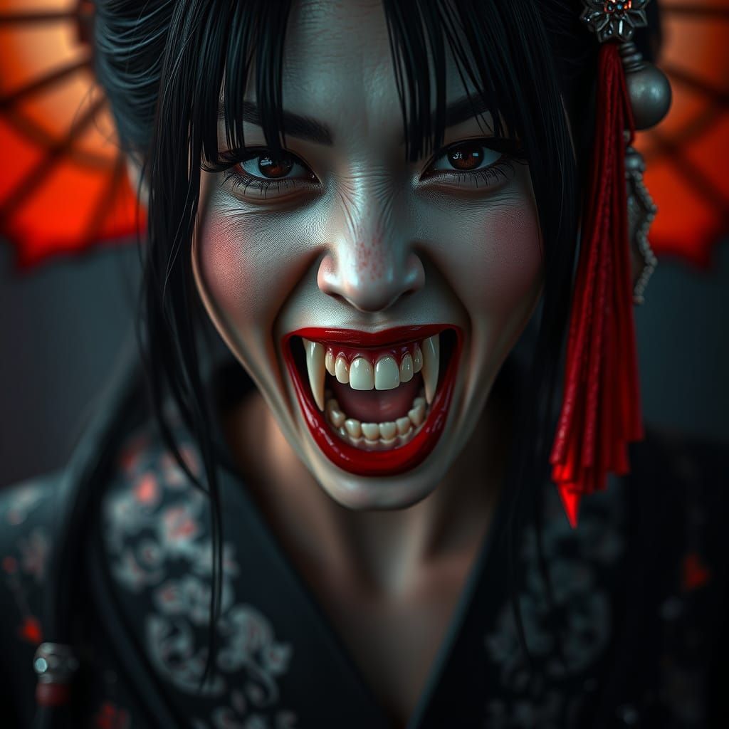 Vampire - Japanese Vampire Goddess in Cinematic Splendor
