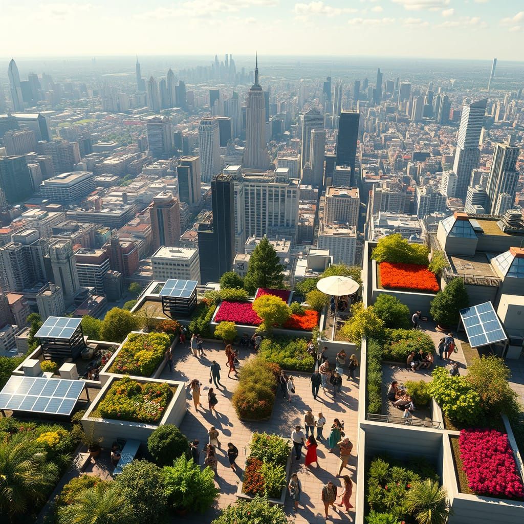High Rise Solar Garden - Vibrant Urban Oasis with Solar Gard...