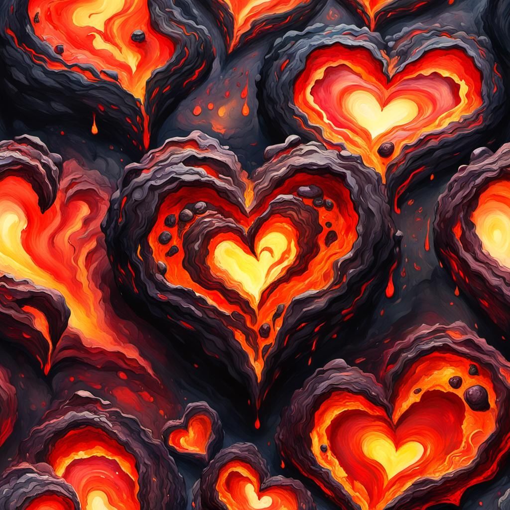 Lava heart - AI Generated Artwork - NightCafe Creator
