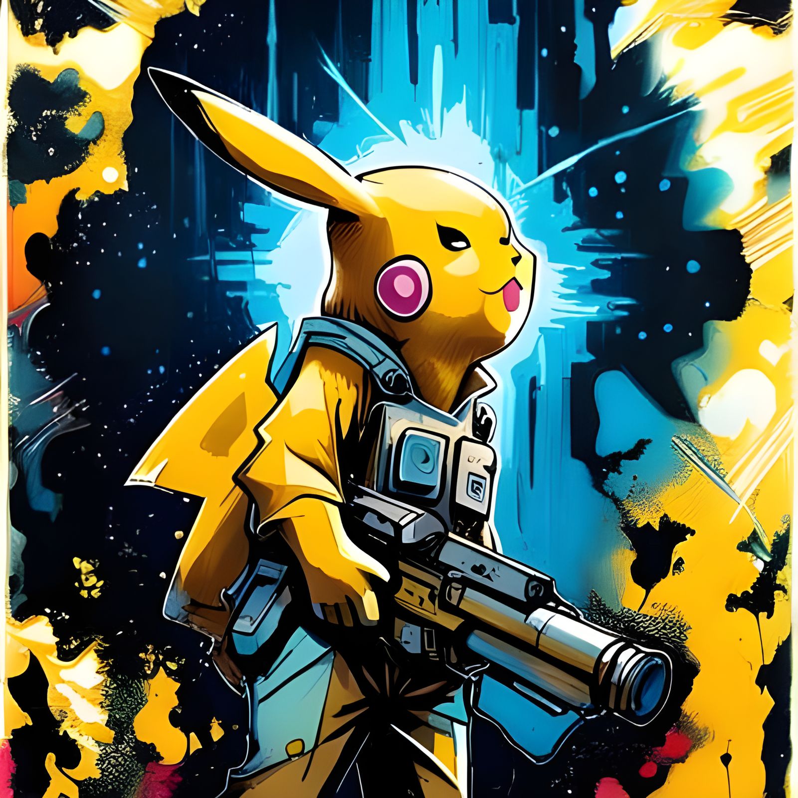 Commando Pikachu - AI Generated Artwork - NightCafe Creator