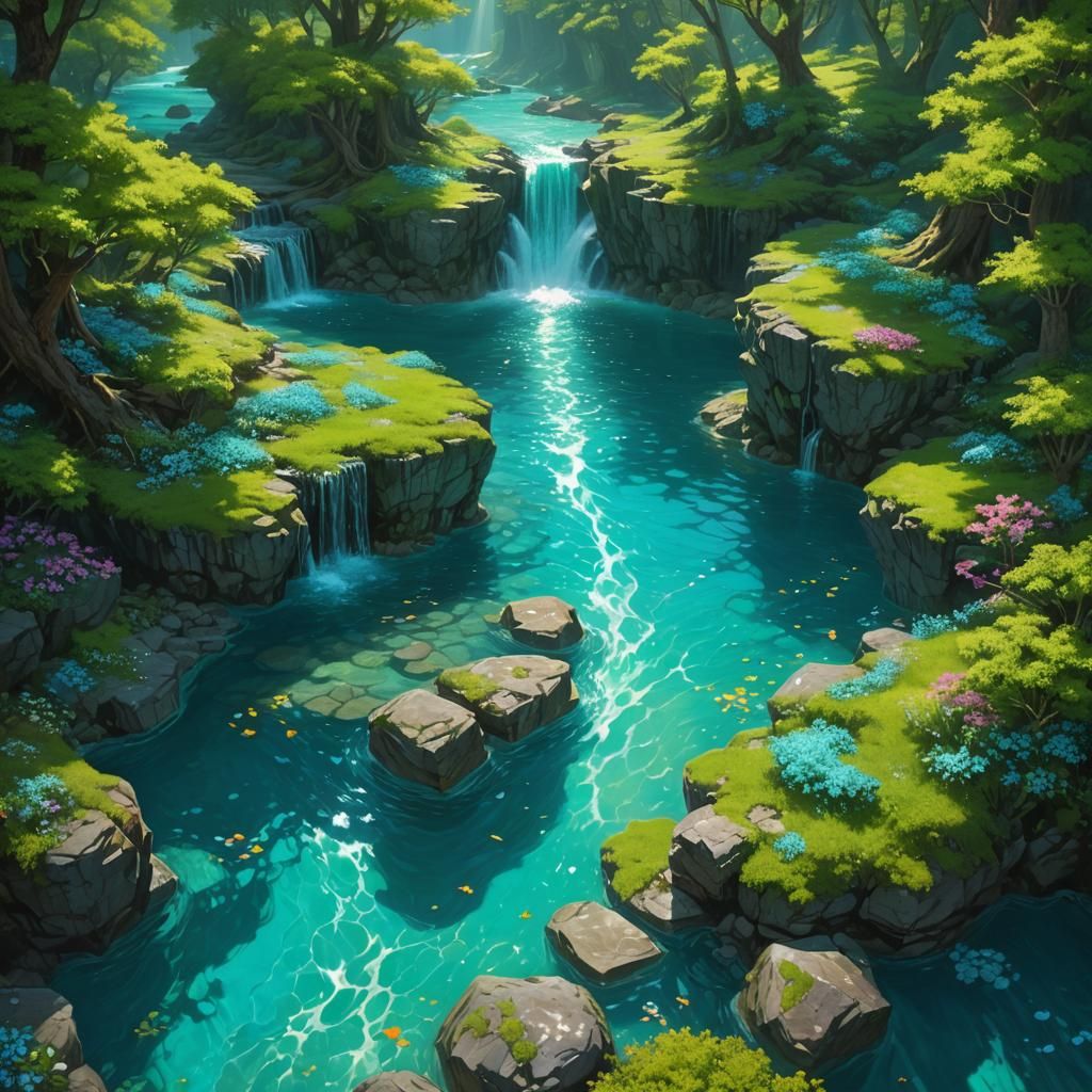 Magical Waters - AI Generated Artwork - NightCafe Creator
