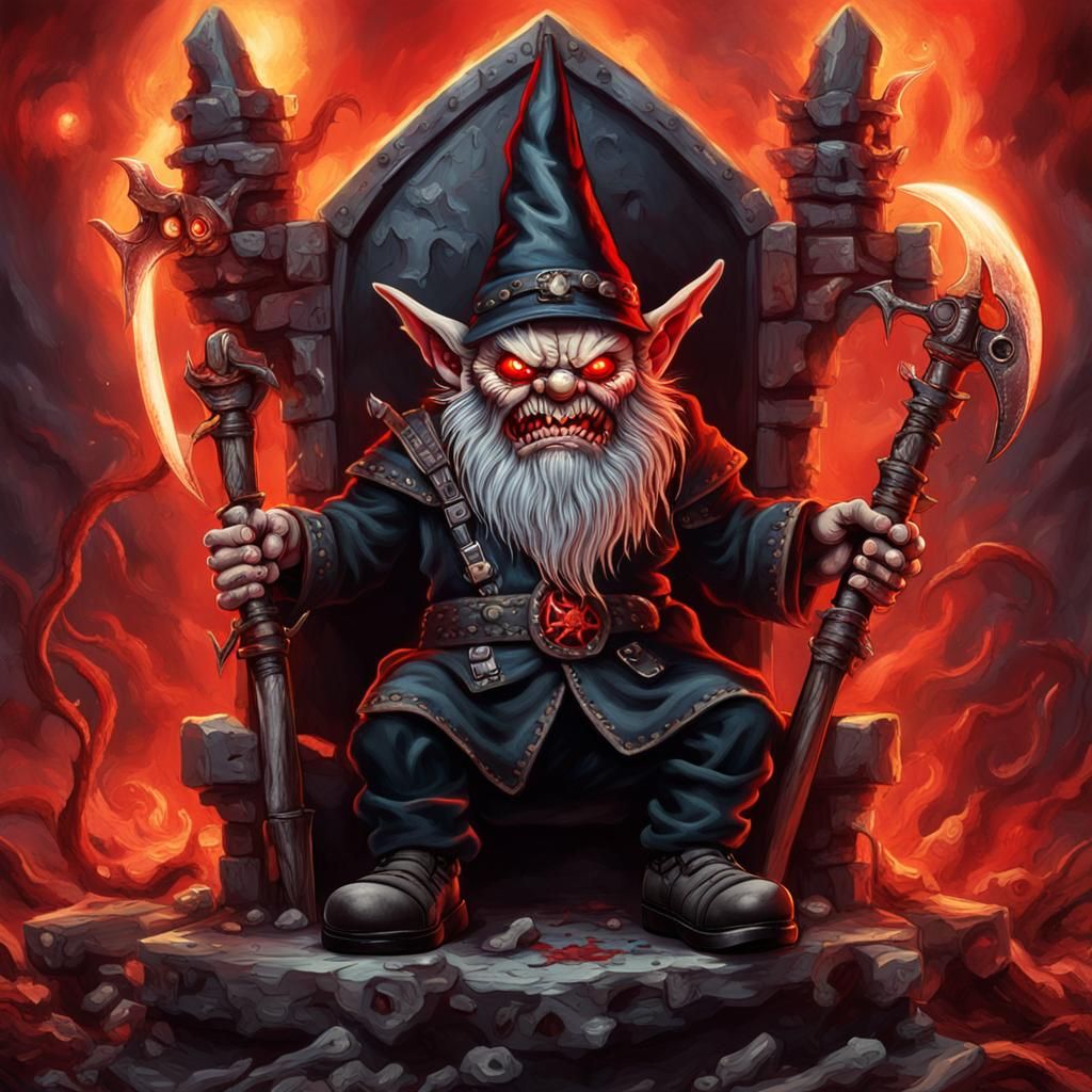 Menacing Gnome King - AI Generated Artwork - NightCafe Creator