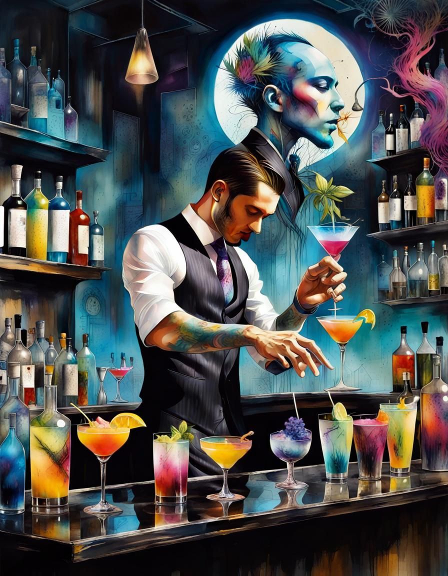 Bartender #6 - AI Generated Artwork - NightCafe Creator
