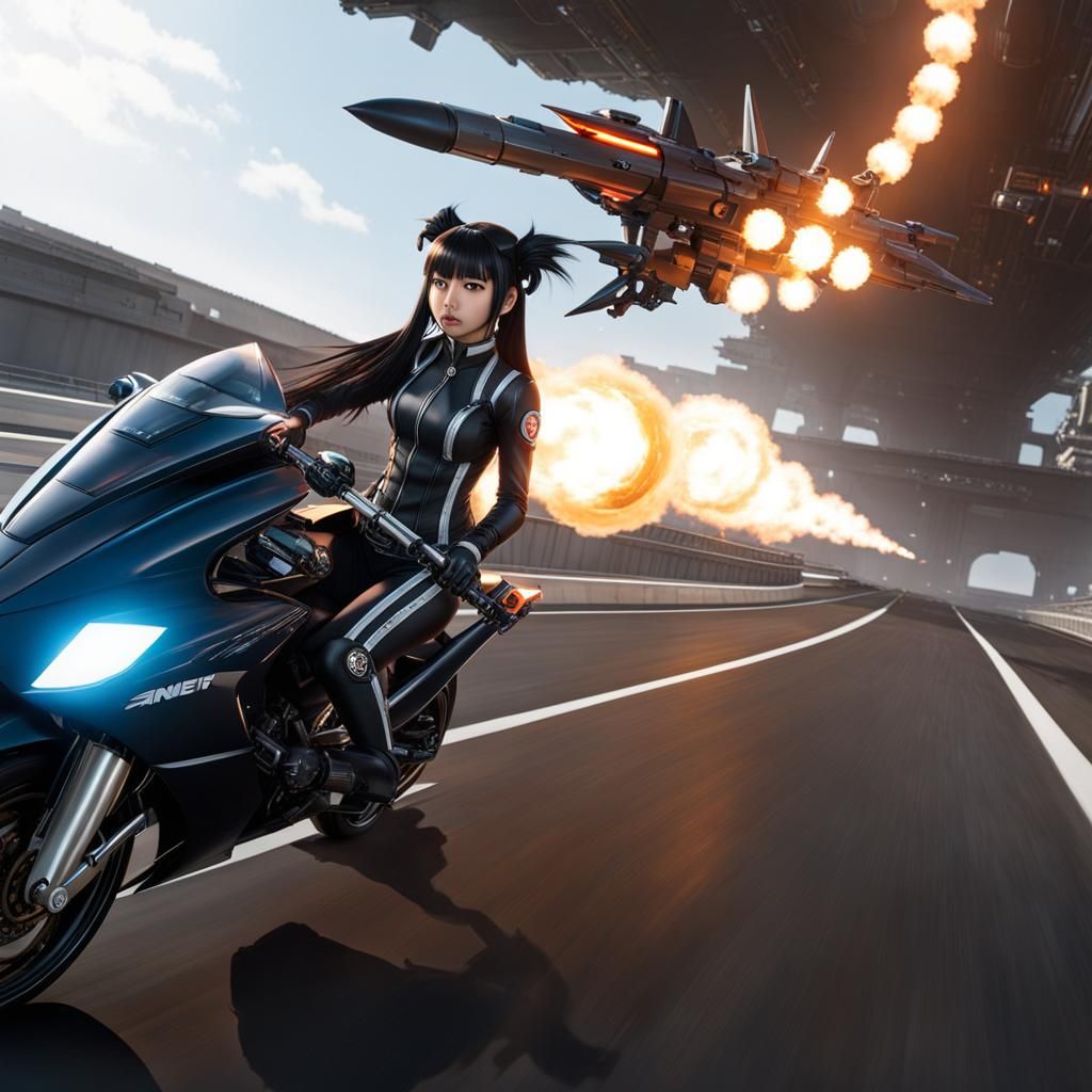 Lina Li jumped a few decades ahead - AI Generated Artwork - NightCafe Creator