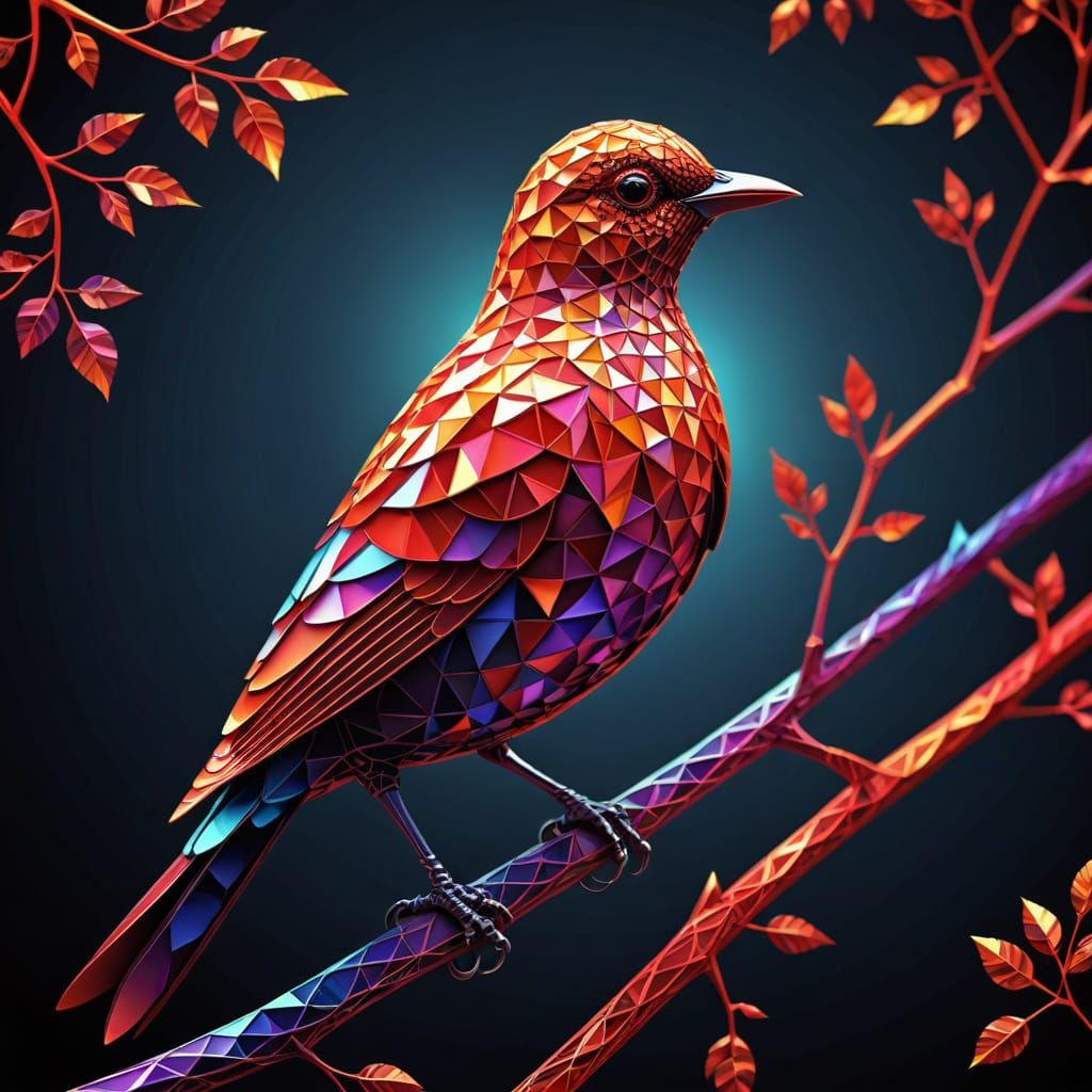 Abstract Red Bird - Abstract Red Bird