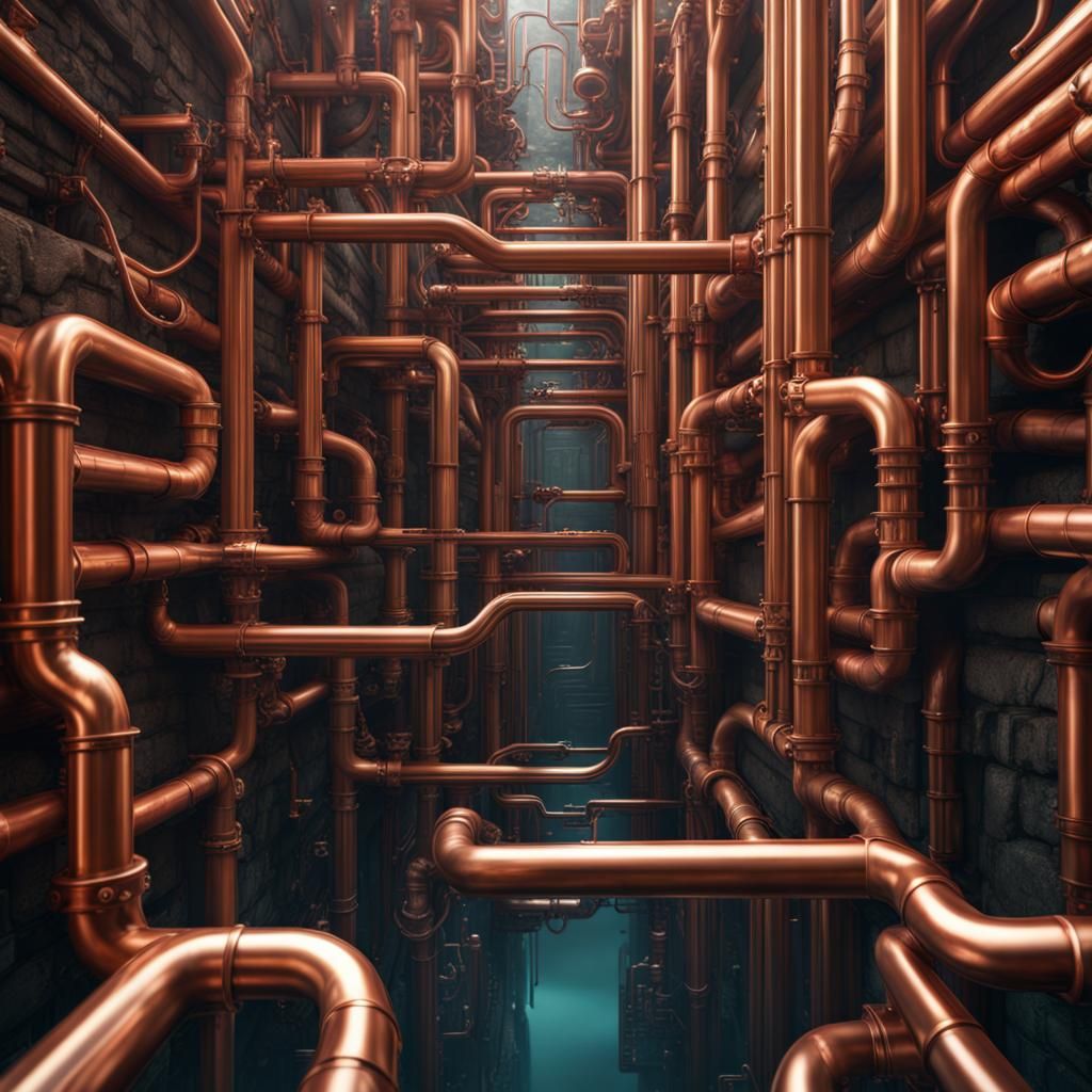 Pipe Maze - AI Generated Artwork - NightCafe Creator