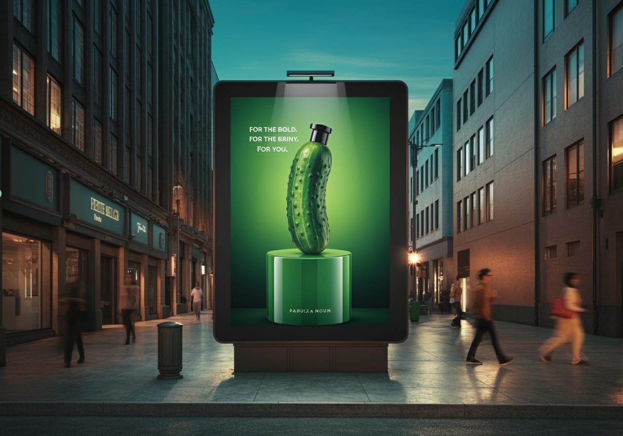 Pickle Perfume - Glossy Pickle-Shaped Perfume Bottle on Chic...