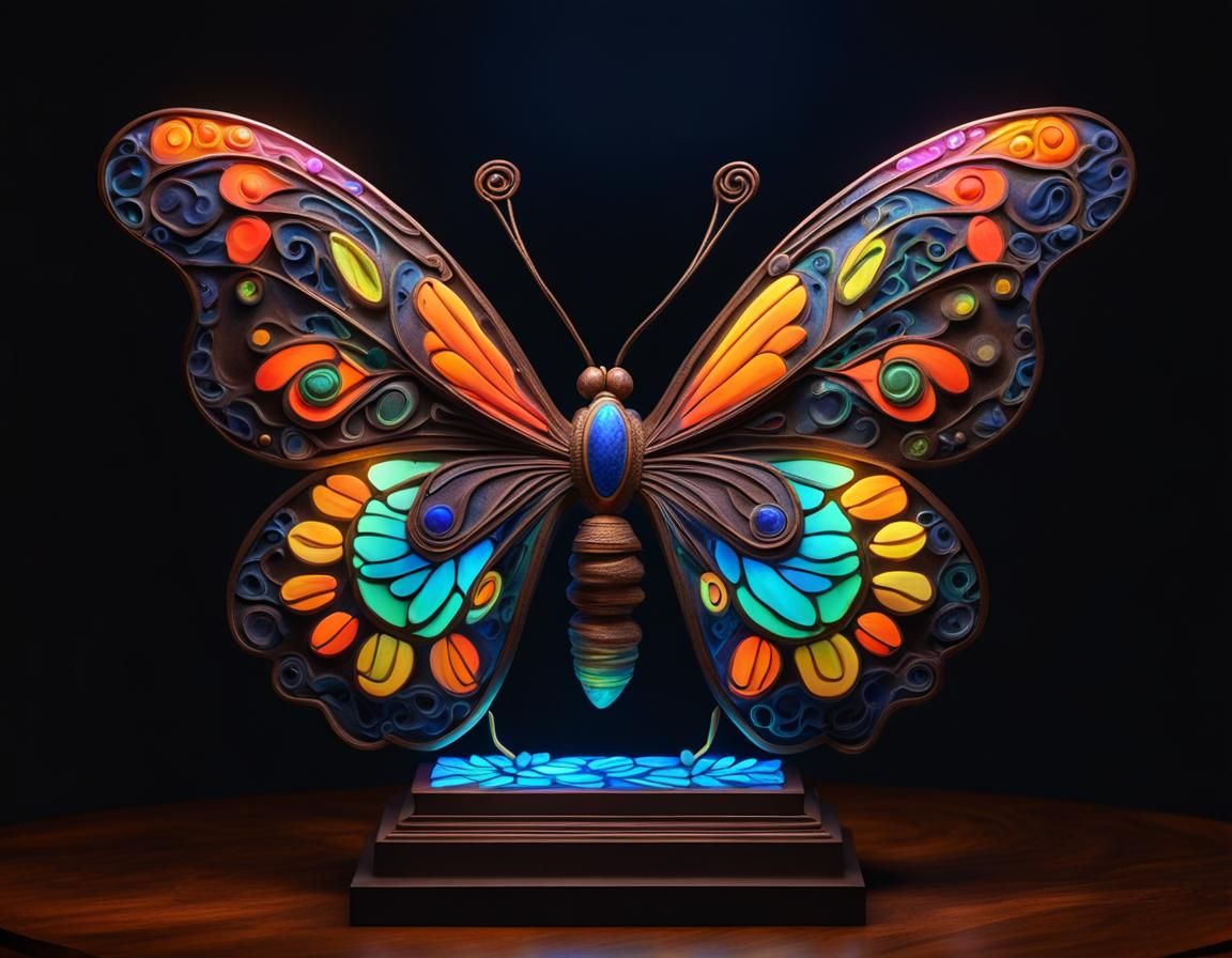 Clay Butterfly Sculpture