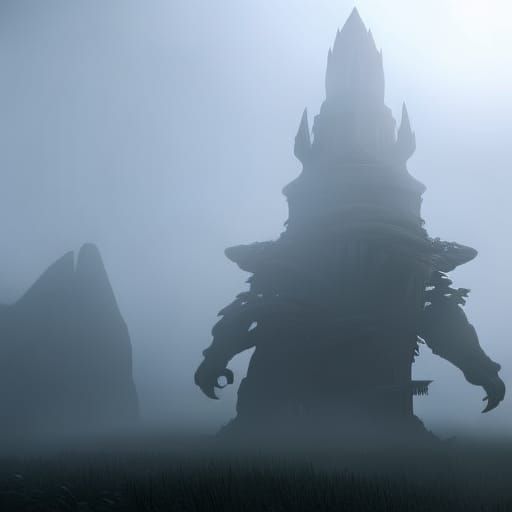 Foggy monster in the fog - AI Generated Artwork - NightCafe Creator