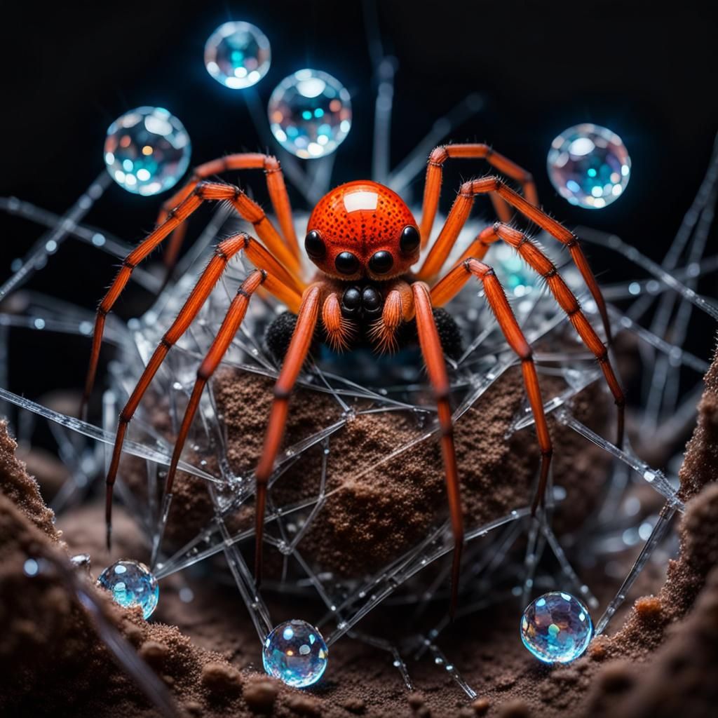 Spider and its pretties - AI Generated Artwork - NightCafe Creator