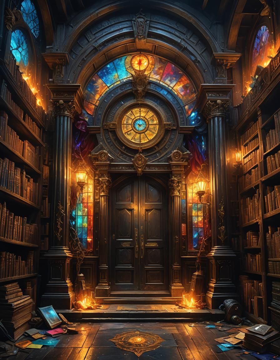 Ancient Grand Arcane Library - AI Generated Artwork - NightCafe Creator