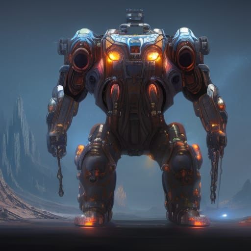 Large humanoid super robot - AI Generated Artwork - NightCafe Creator