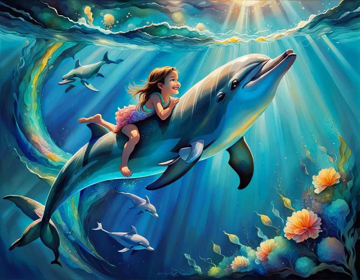 The joy of swimming - AI Generated Artwork - NightCafe Creator