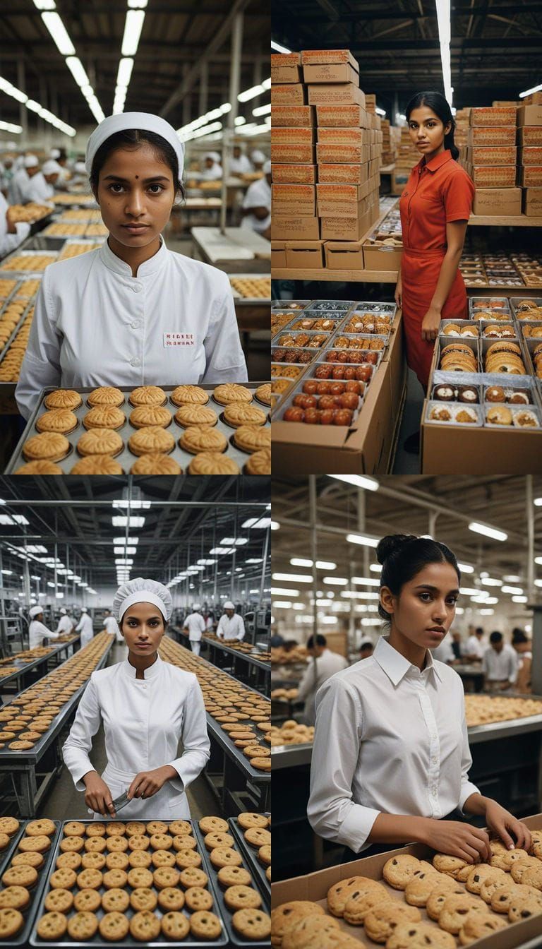 Sri Lankan Factory Worker in Industrial Setting - AI Art