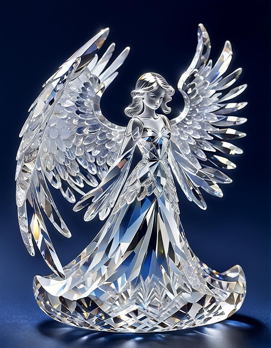 Things Made of Crystals - Crystal Angel - AI Generated Artwork ...