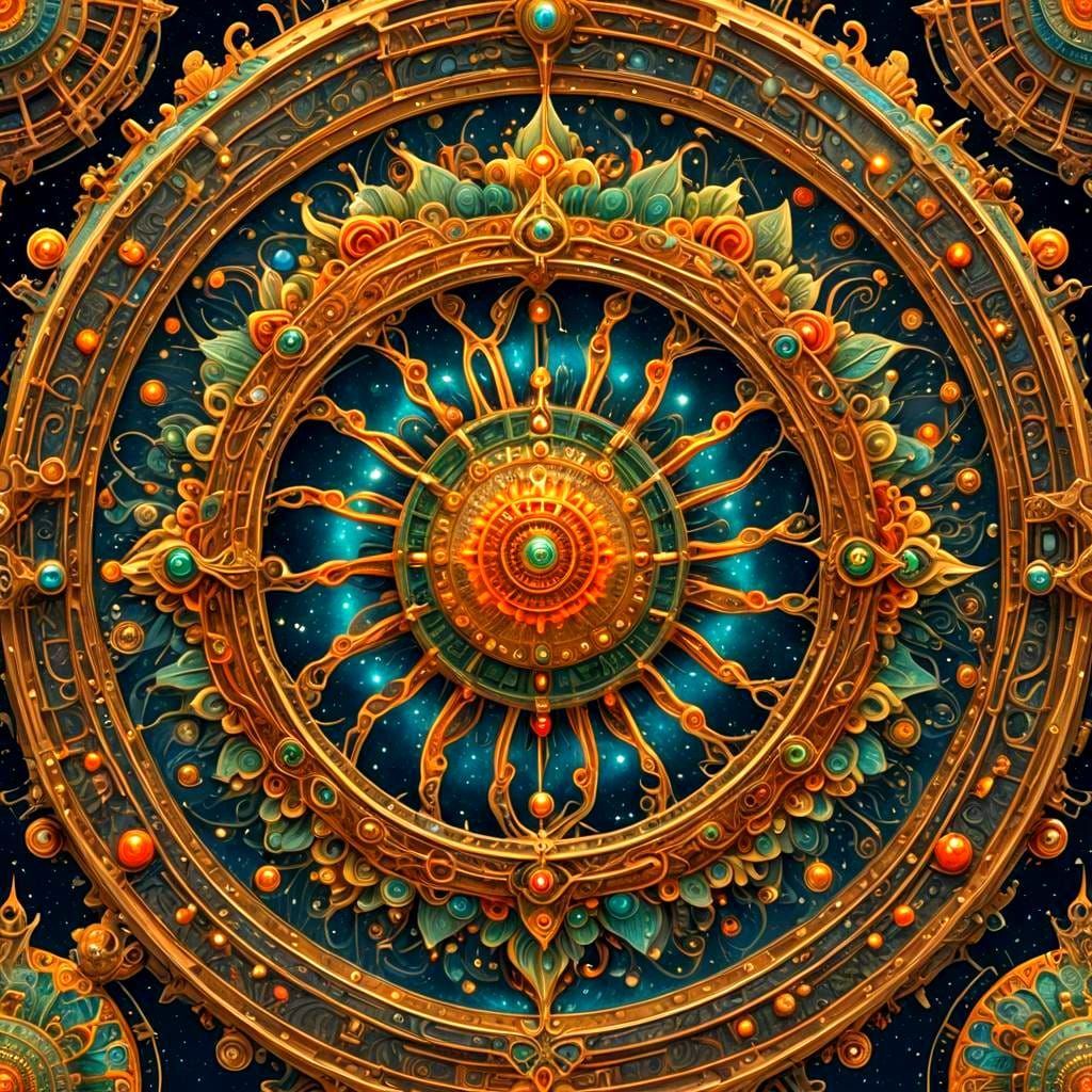 Mandalas A complicated sci-fi world mandala by scan of codex serphinianus in the style of Jacek ...