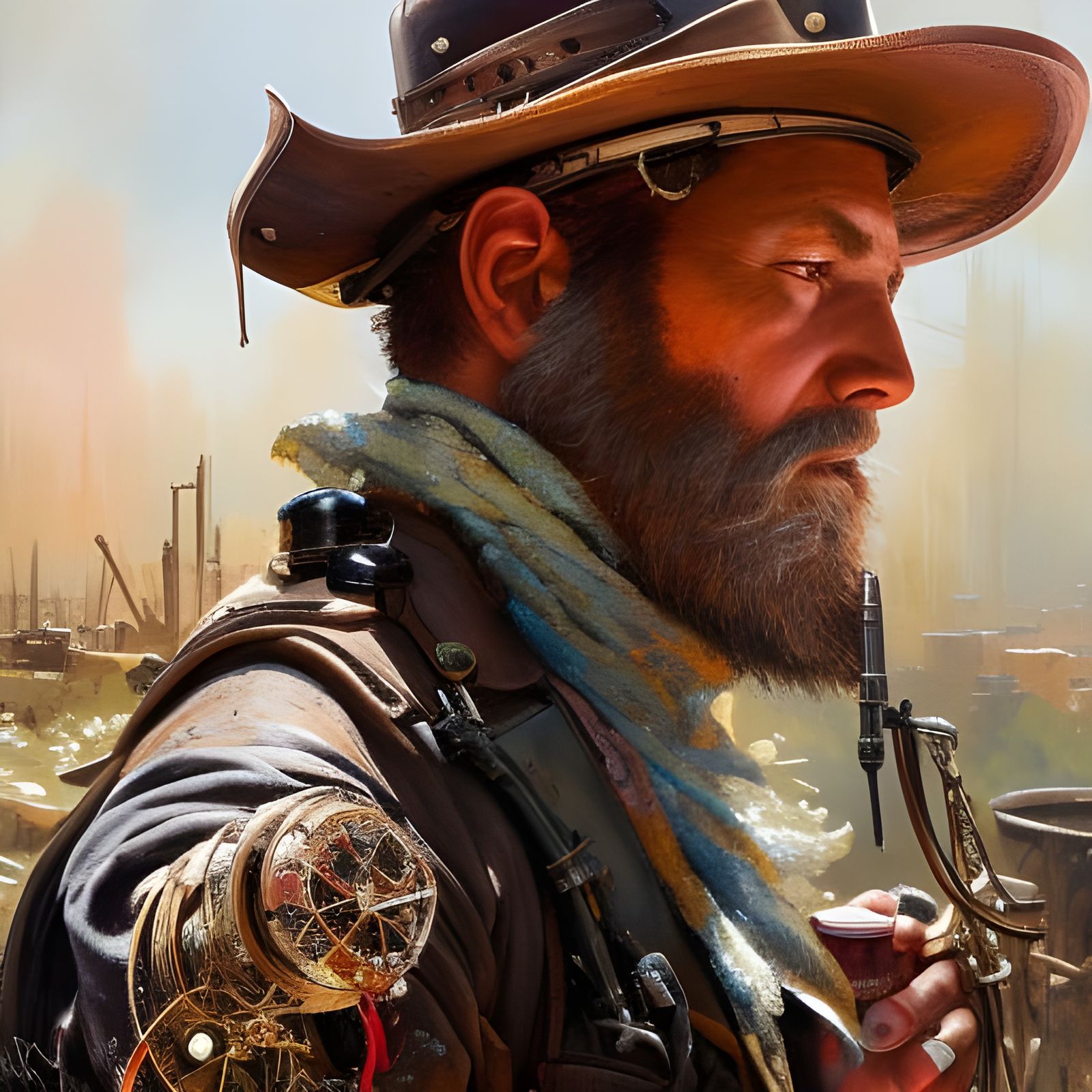 Steampunk Cowboy - AI Generated Artwork - NightCafe Creator