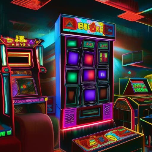 Inside the arcade machine - AI Generated Artwork - NightCafe Creator