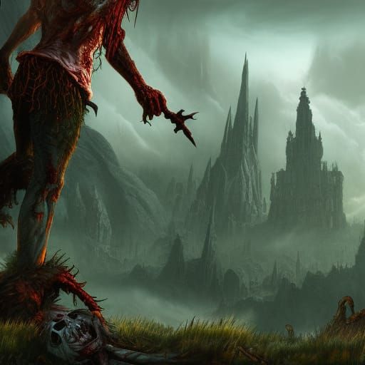 zombie highland - AI Generated Artwork - NightCafe Creator