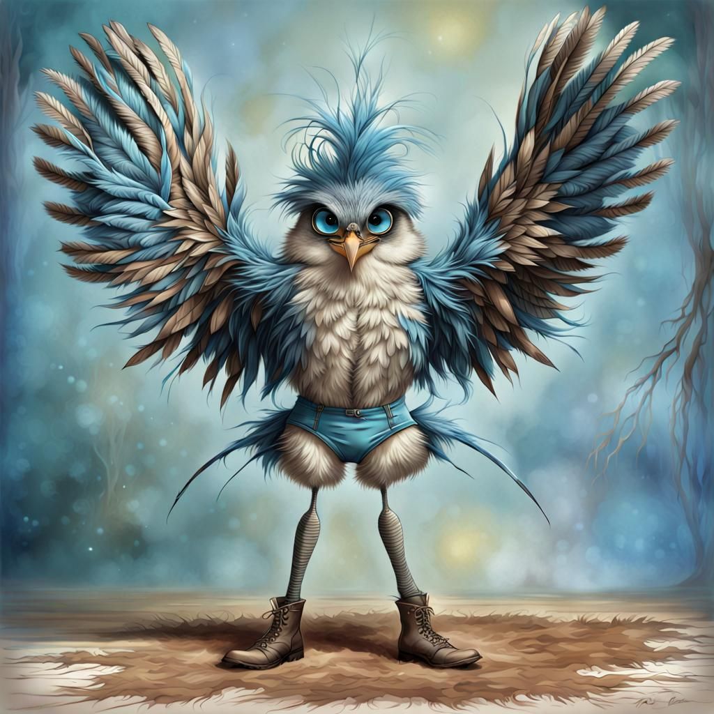 Hmm....Bird in Speedos! - AI Generated Artwork - NightCafe Creator