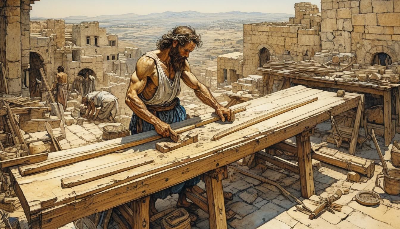 Jesus the Carpenter - AI Generated Artwork - NightCafe Creator