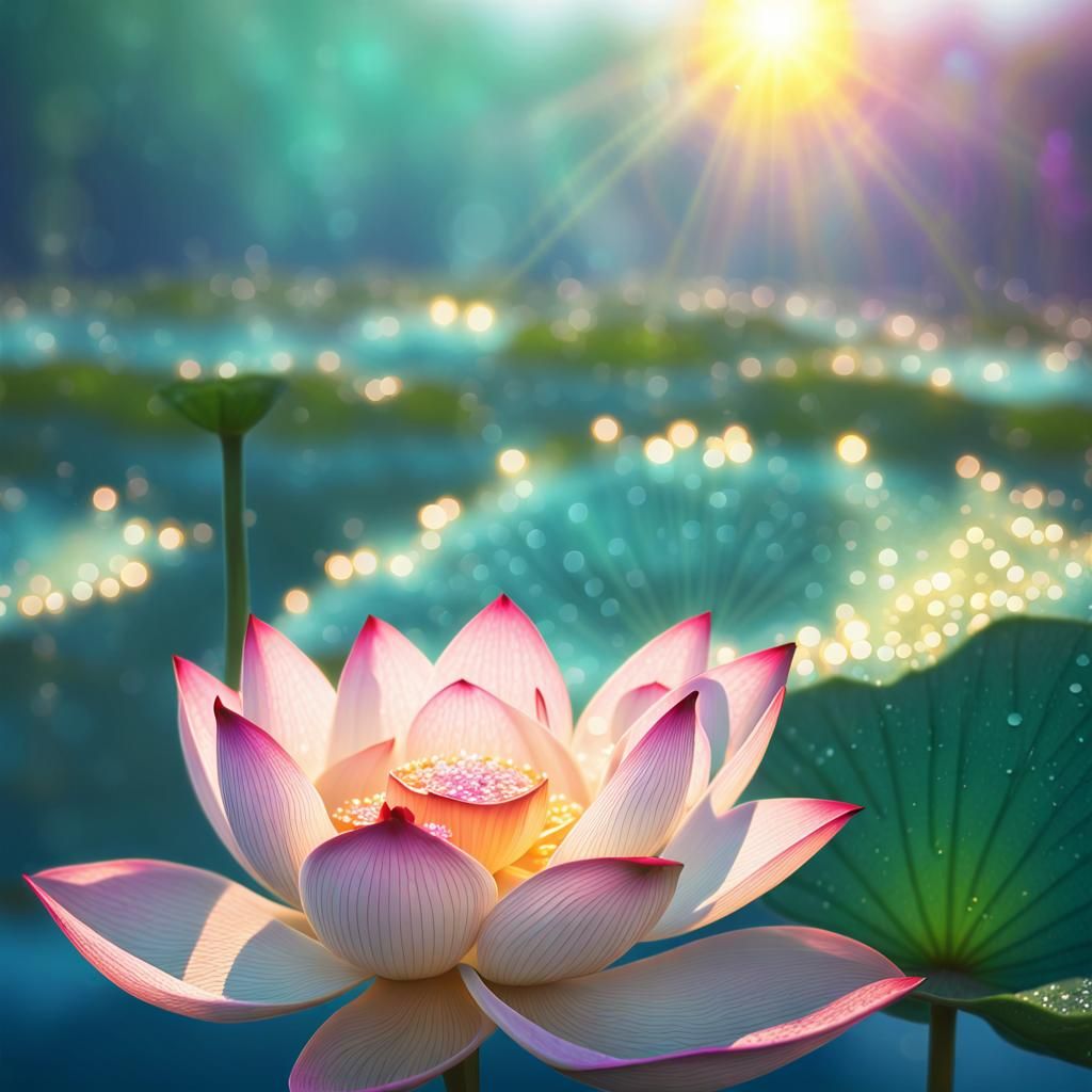 Lotus flower - AI Generated Artwork - NightCafe Creator