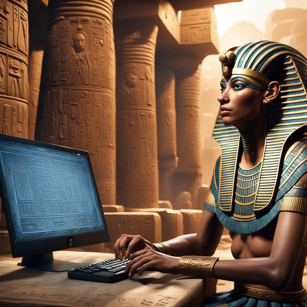 Egyptian Computing - AI Generated Artwork - NightCafe Creator
