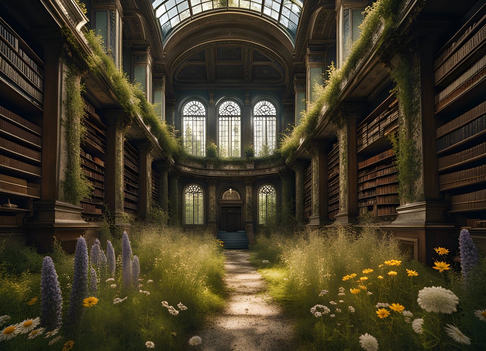 Overgrown Knowledge - AI Generated Artwork - NightCafe Creator