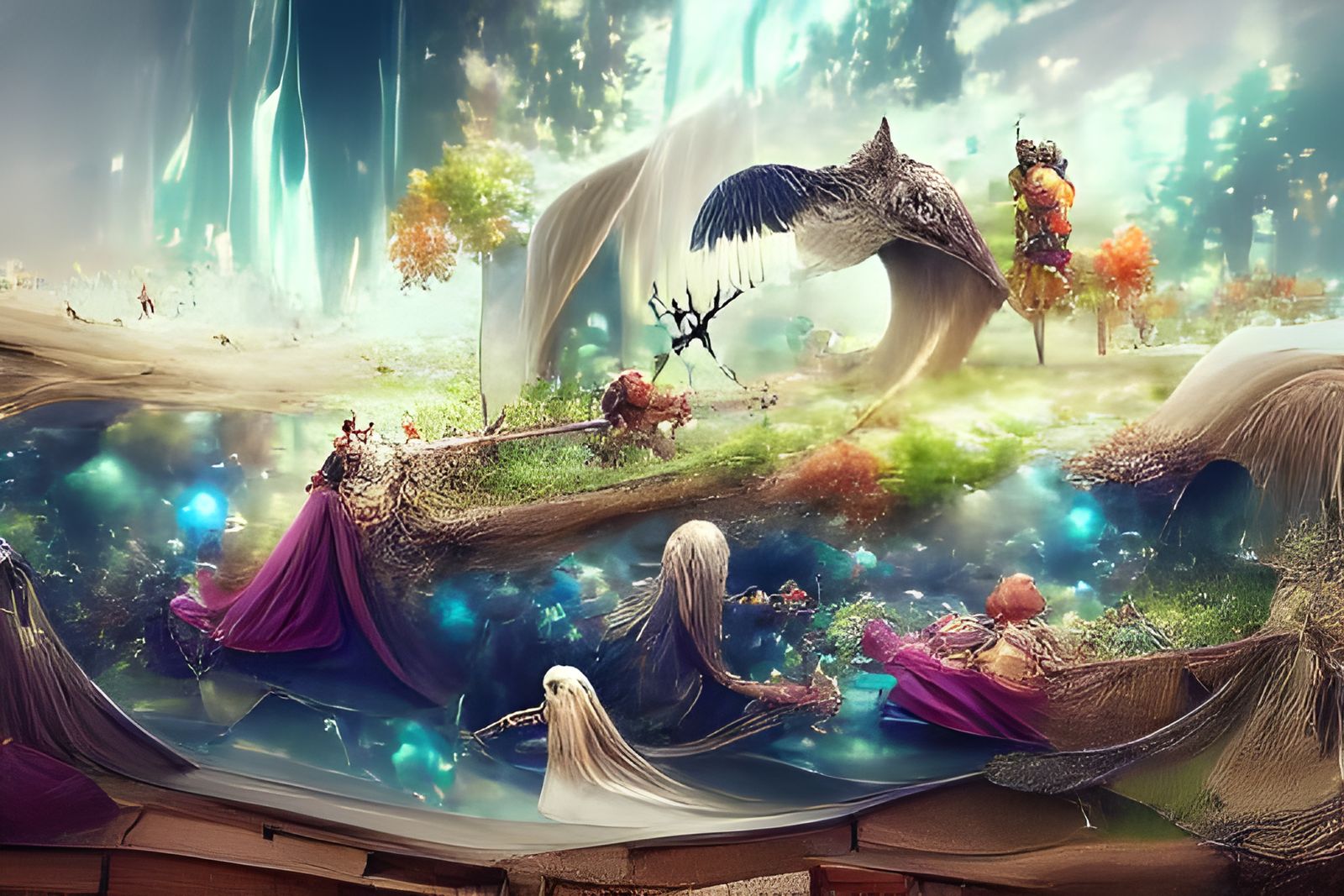 Beautiful Fantasy Illustration - AI Generated Artwork - NightCafe Creator
