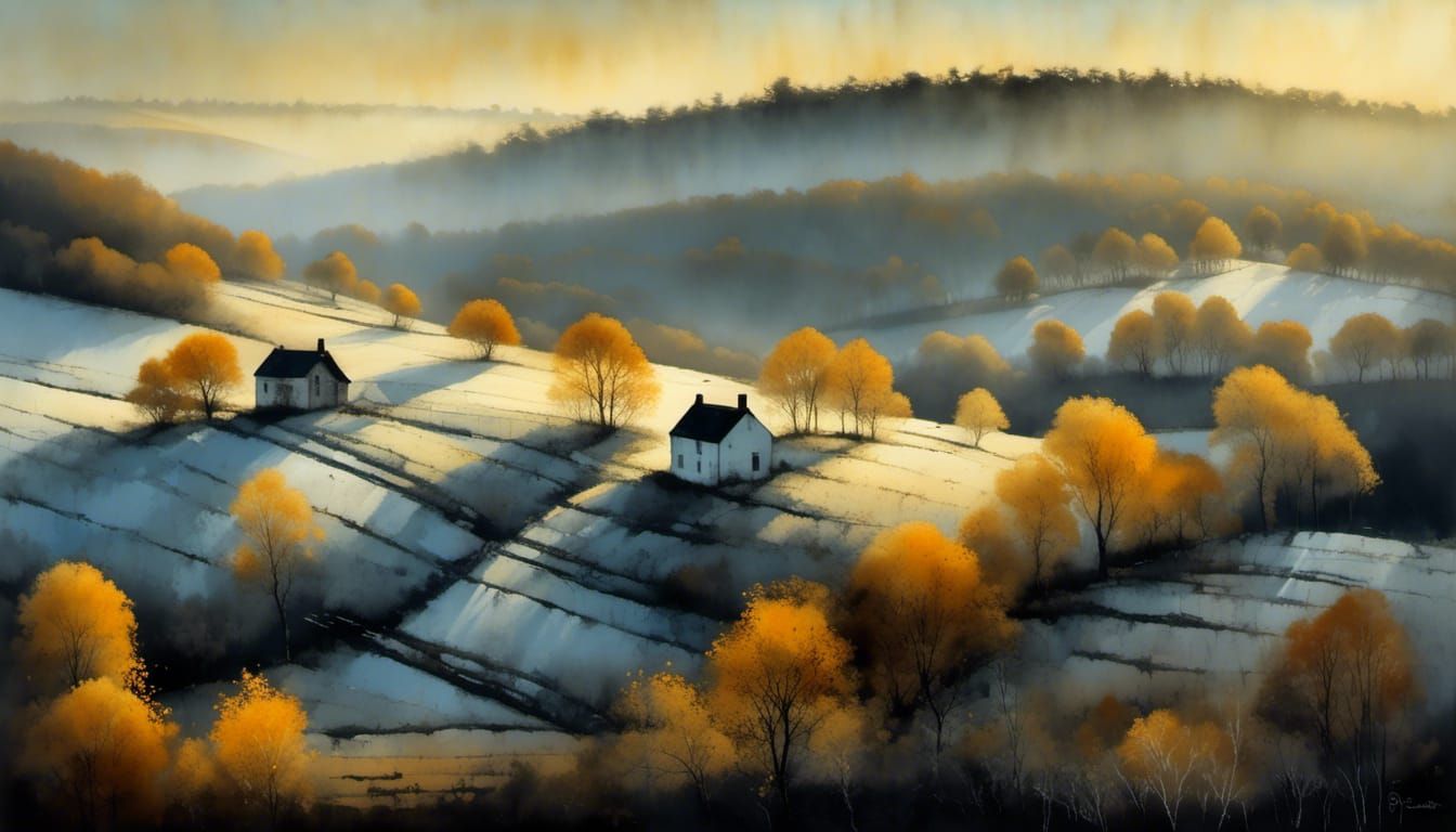 first frost, by Stewart Edmondson, Thomas Wells Schaller and Nita Engle, meticulous, intricate ...