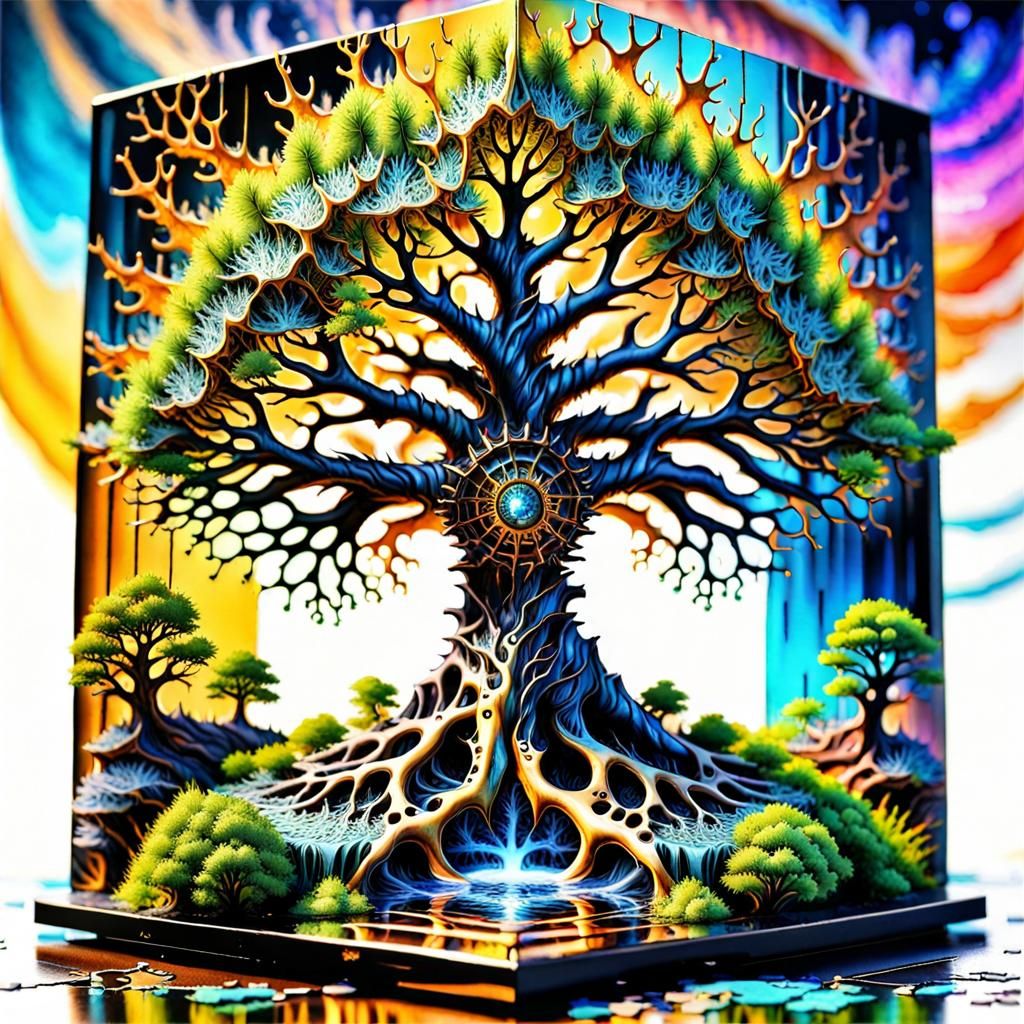 Psychedelic Tree Of Life 28oct23 - AI Generated Artwork - NightCafe Creator