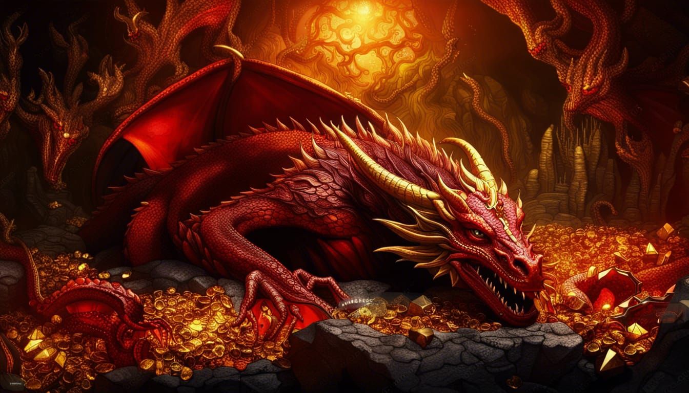 The Dragon's Horde - AI Generated Artwork - NightCafe Creator