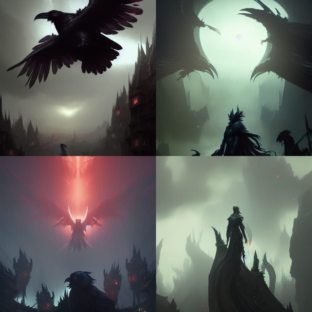 Rise of the Raven Lord - AI Generated Artwork - NightCafe Creator