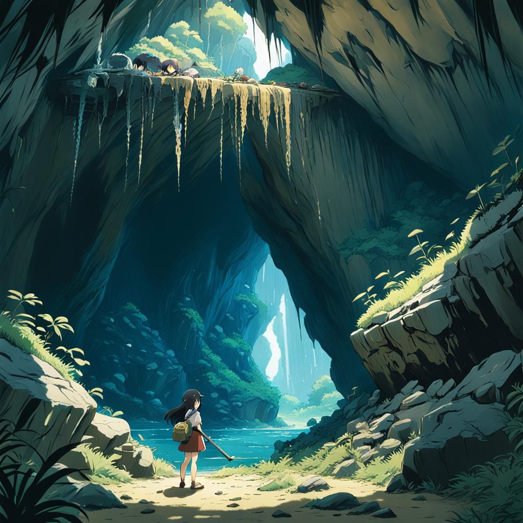 Lost in a cave - AI Generated Artwork - NightCafe Creator