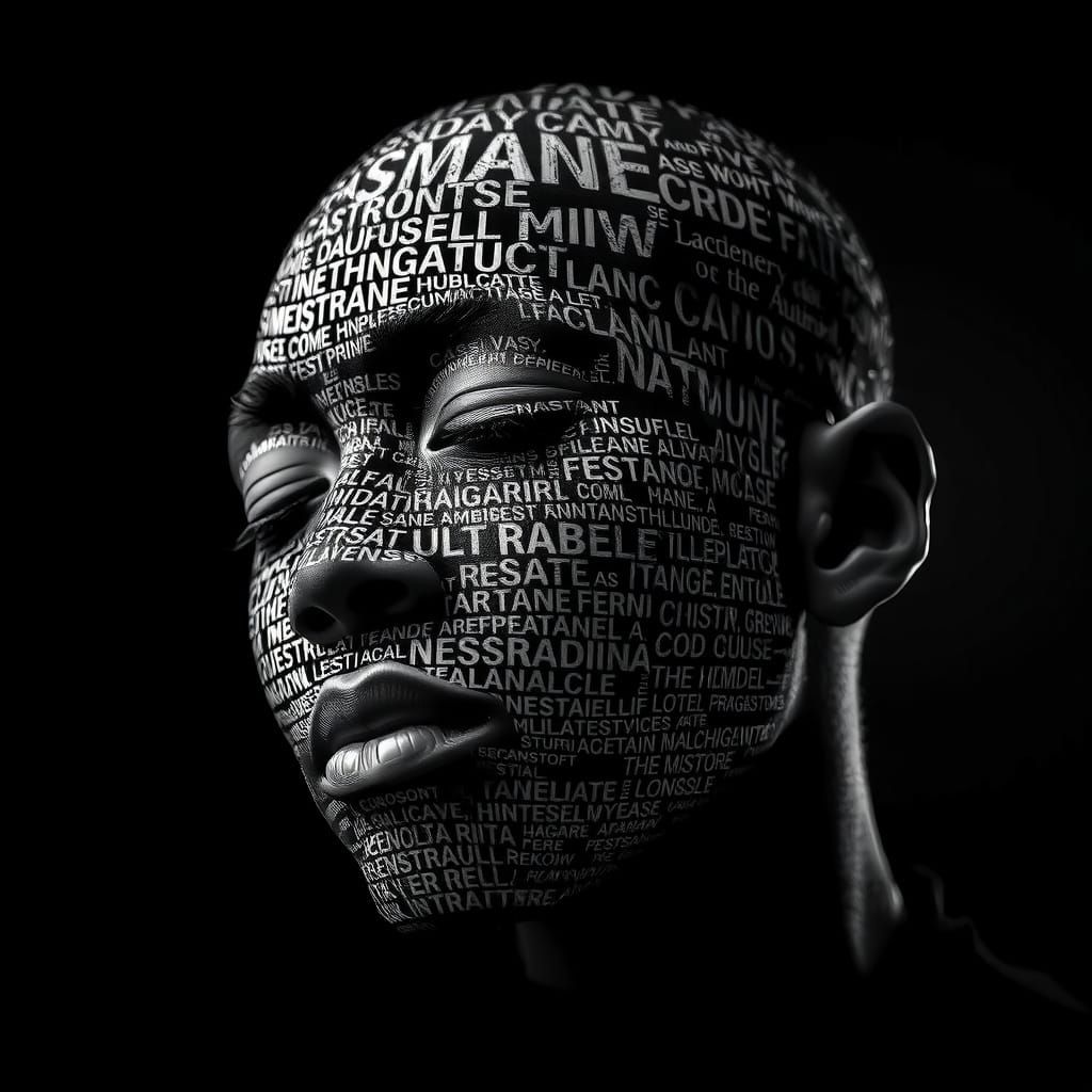 Words - Coded Face in Cultural Pride