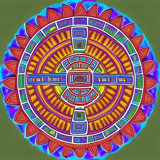Sacred Mayan mandala - AI Generated Artwork - NightCafe Creator