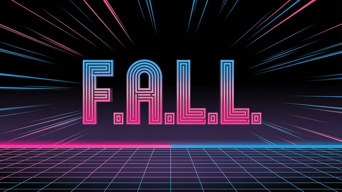 Electric Blue and Pink Retro Sign in Bold Typograp... - AI Art