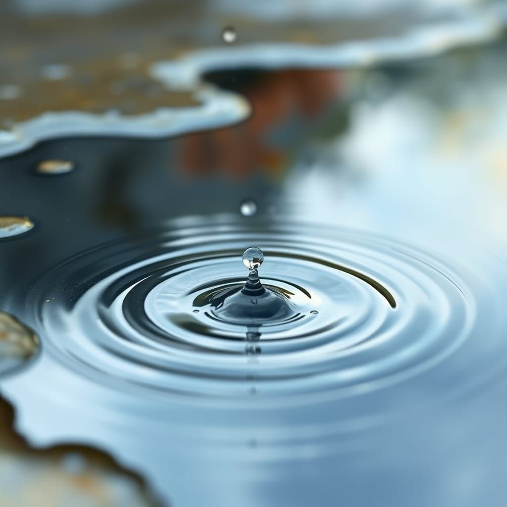 rain drop in puddle 2 - rain drop in puddle 2