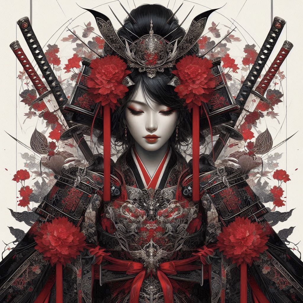 Geisha warrior (symmetry) - AI Generated Artwork - NightCafe Creator