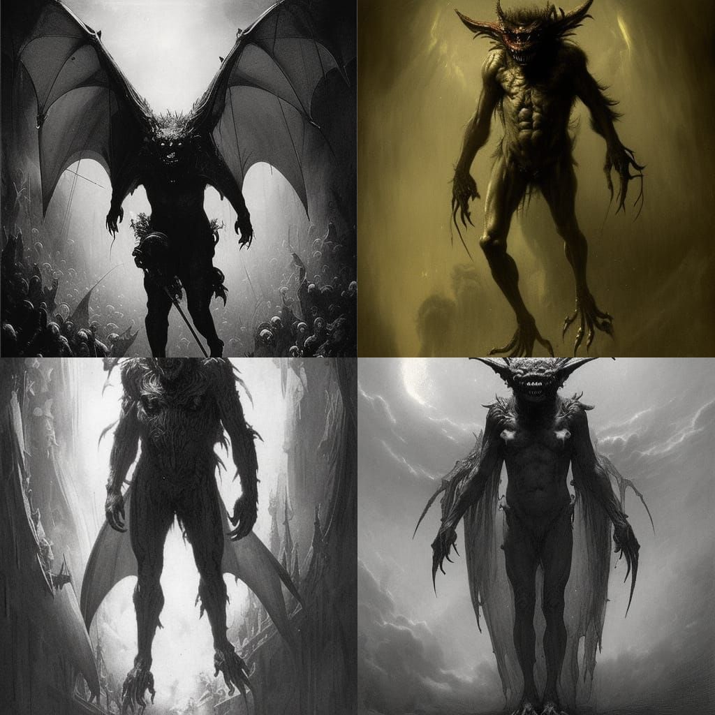Bat humanoid monster - AI Generated Artwork - NightCafe Creator