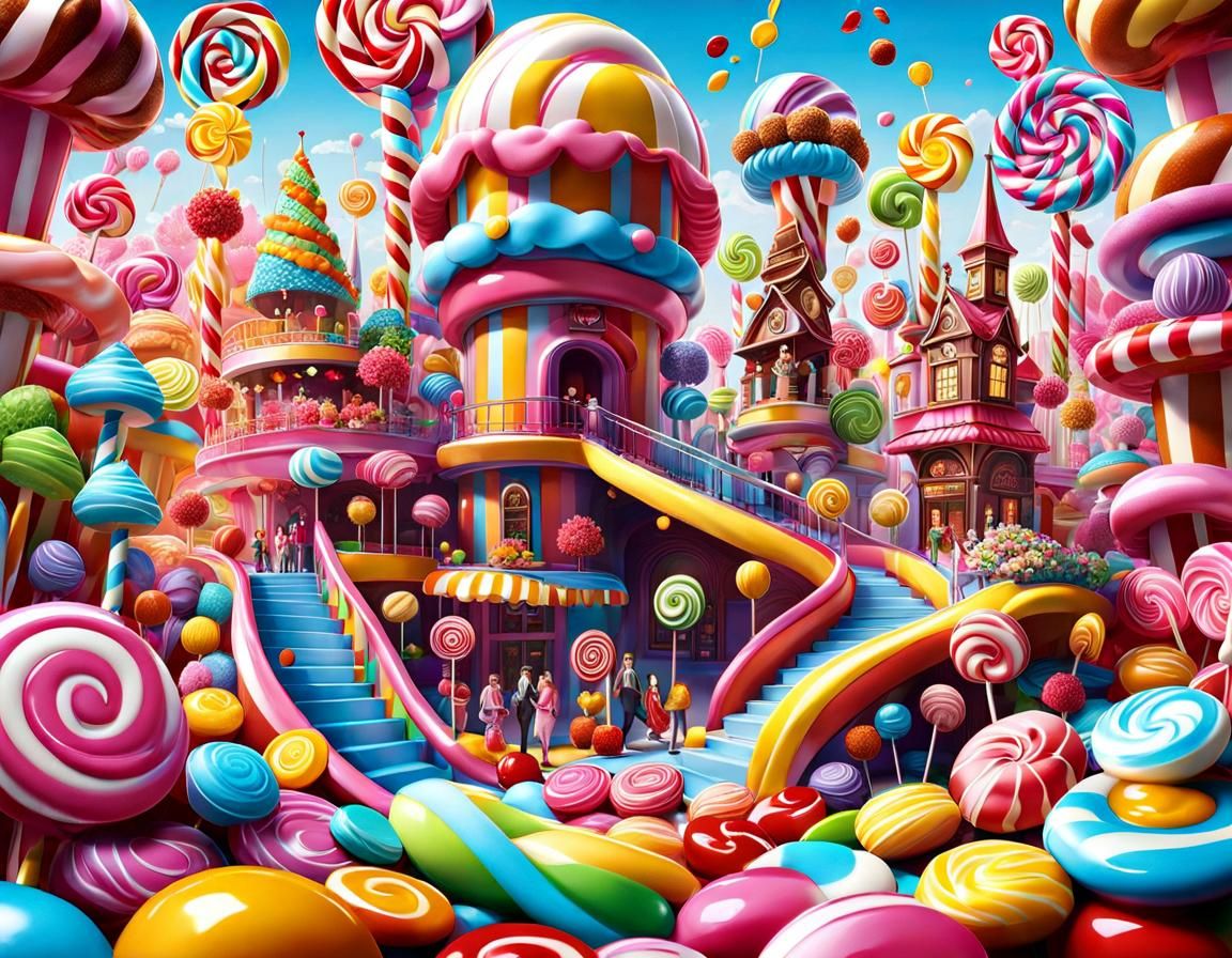 Candyland Paradise - AI Generated Artwork - NightCafe Creator