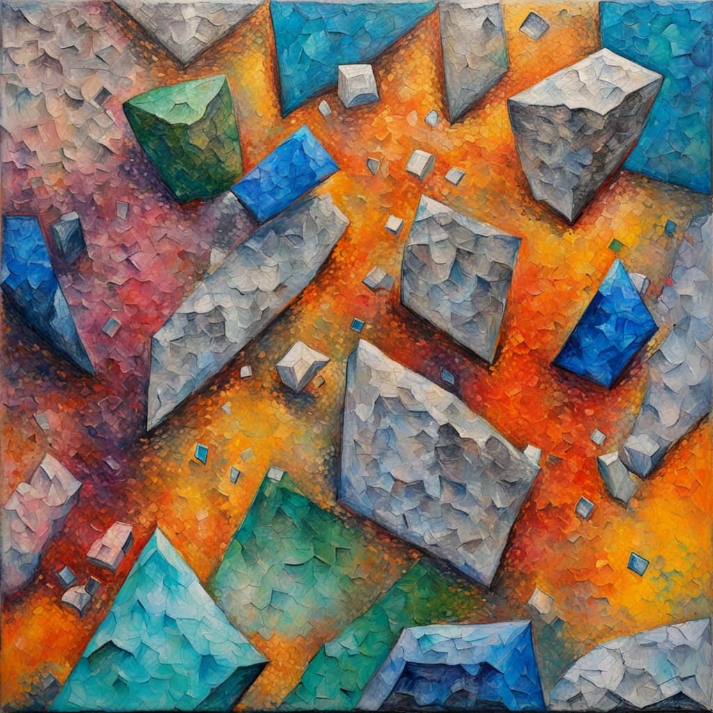 Concrete Crystals - AI Generated Artwork - NightCafe Creator