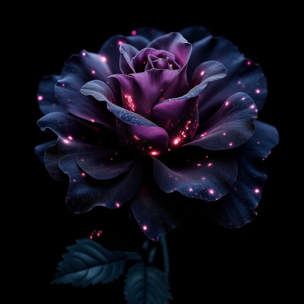 A beautiful dark rose. - Majestic Dark Rose Blooms with Ethe...