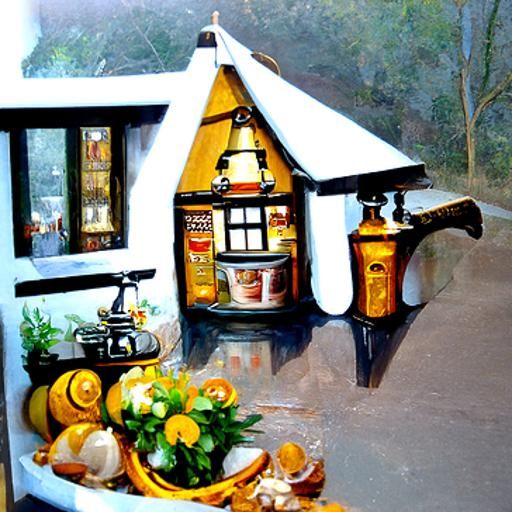 cute cottage kitchen - AI Generated Artwork - NightCafe Creator
