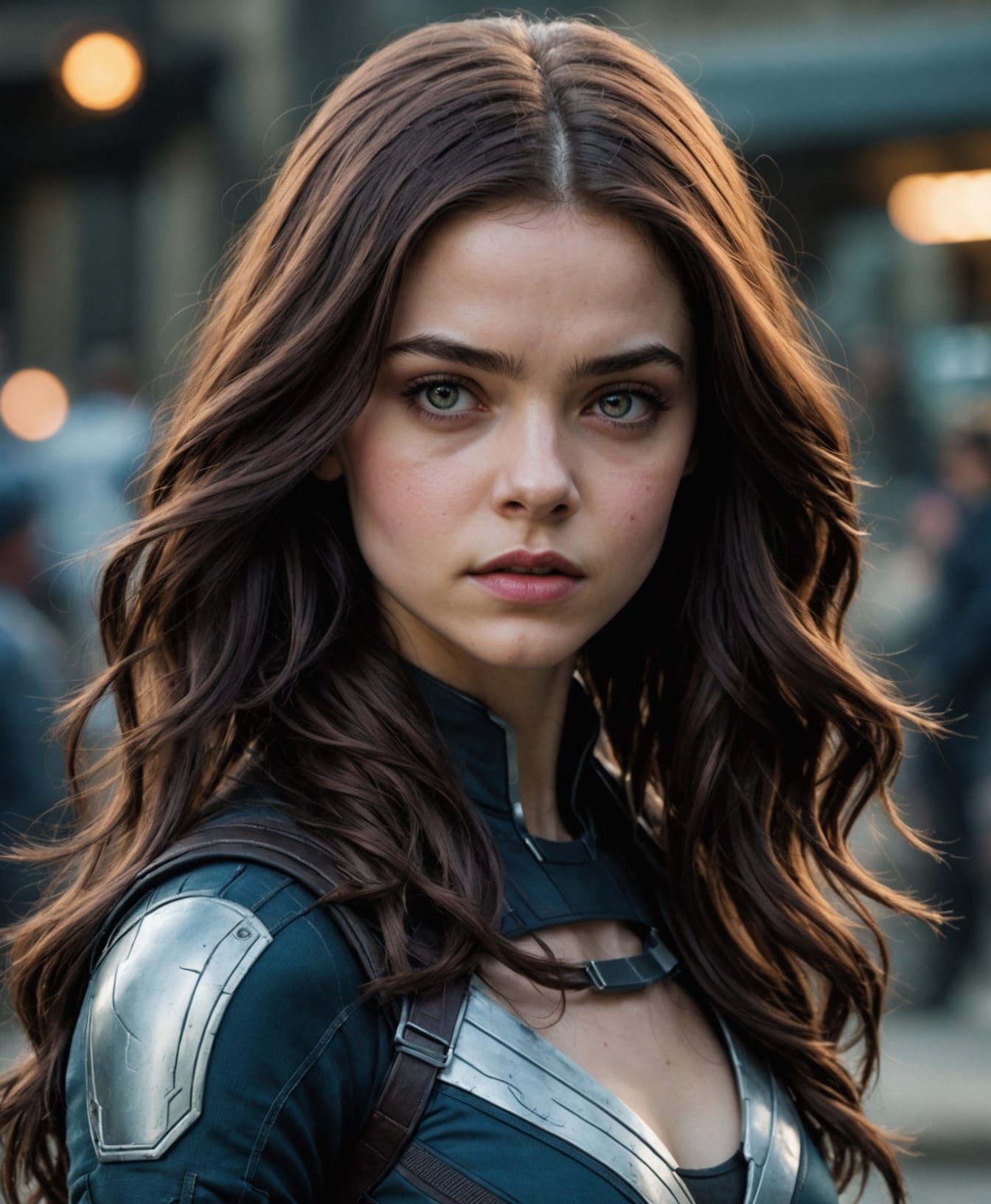 Rogue, X-Men Superheroine, in Cinematic Portrait - AI Art