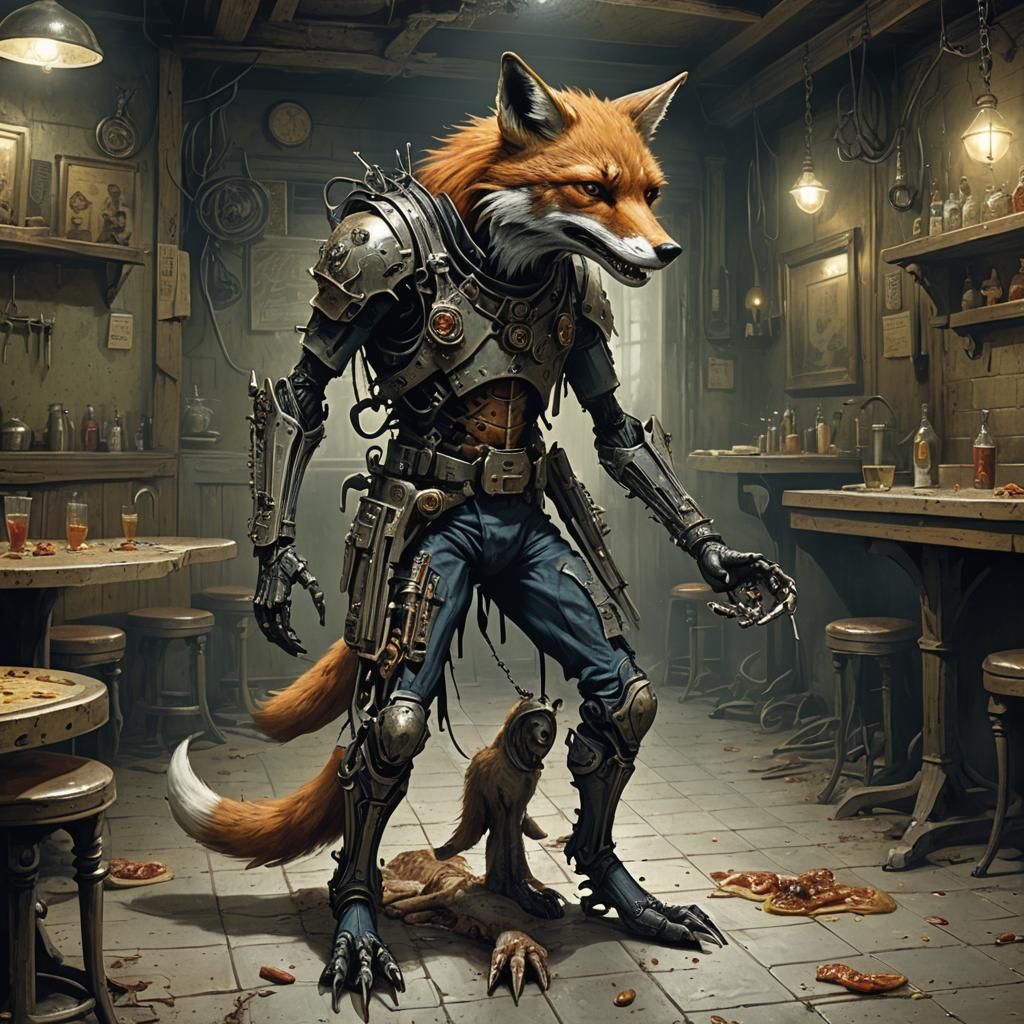 steampunk foxy - AI Generated Artwork - NightCafe Creator