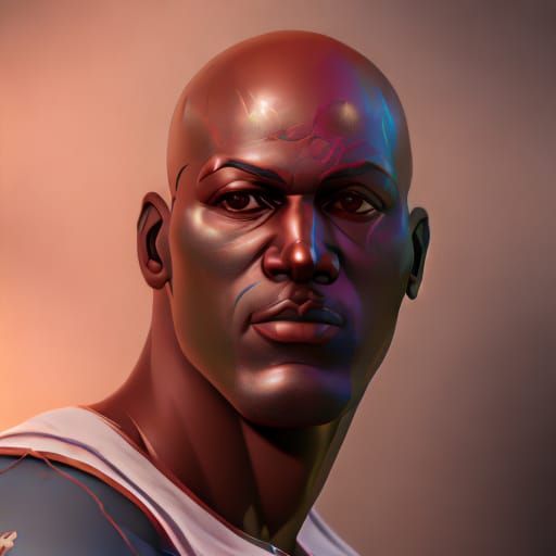 Michael Jordan head and shoulders portrait, 8k resolution concept art ...