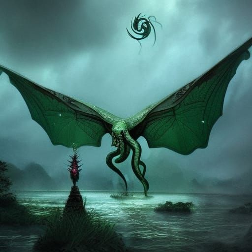 cthulhu dreams of butterflies Epic cinematic brilliant stunning ...