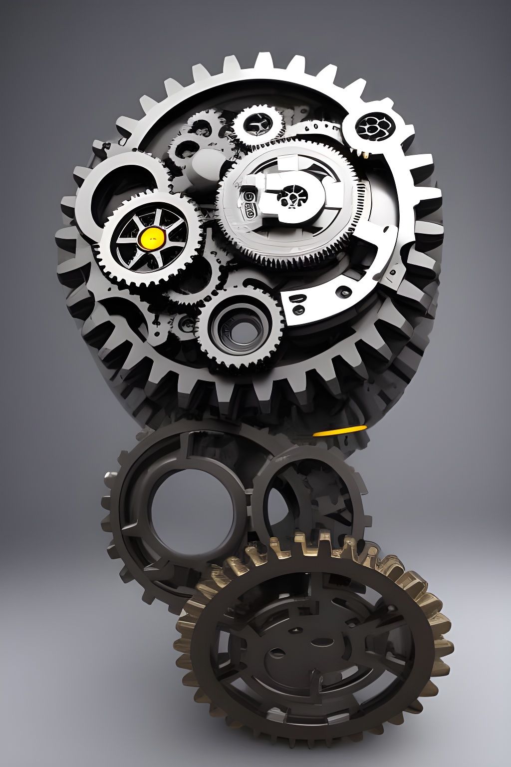 Mechanical gears Robot gears masterpiece of mechanics photo Sharp focus ...