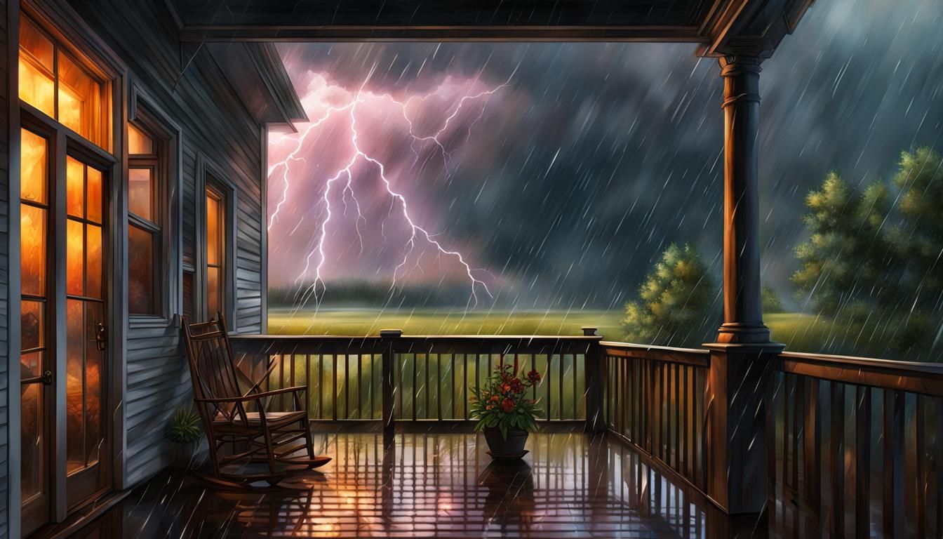 A perfect spot to watch the storm - AI Generated Artwork - NightCafe ...